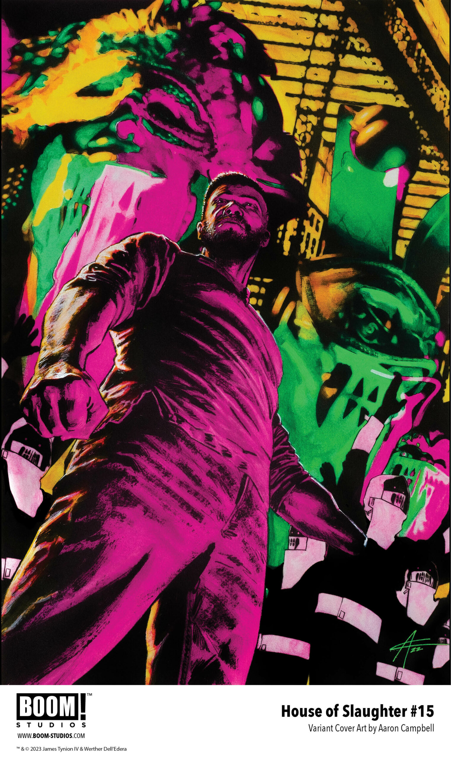 Aaron Campbell’s Variant Cover Of ‘House Of Slaughter’ #15 Revealed – COMICON