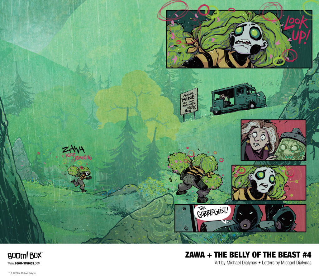 Shocking Revelations In Your First Look At ‘Zawa + The Belly of the Beast’ #4 – COMICON