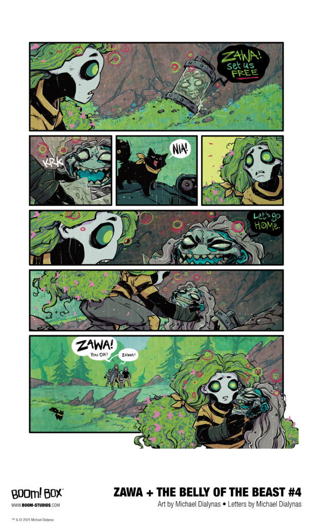 Shocking Revelations In Your First Look At ‘Zawa + The Belly of the Beast’ #4 – COMICON
