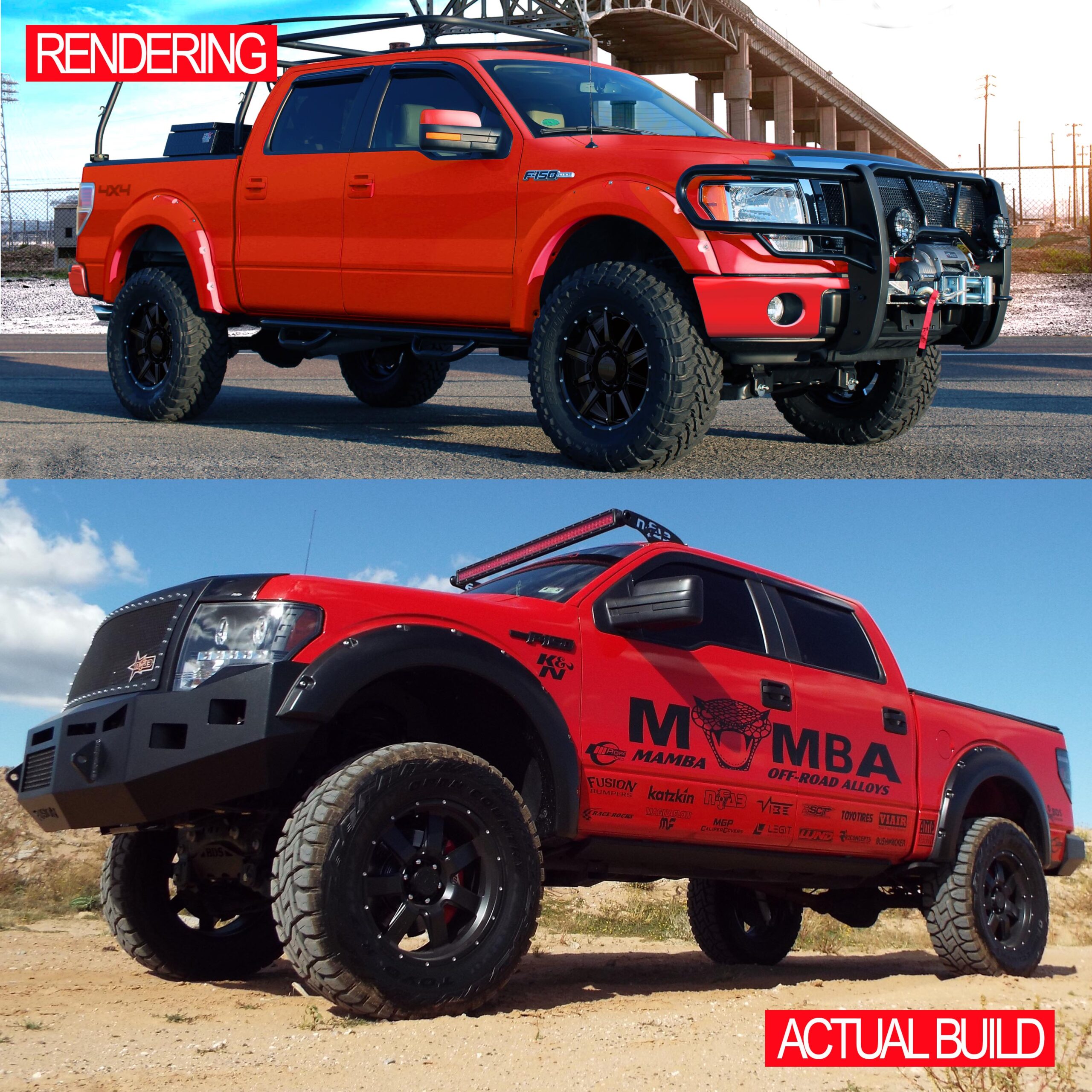 Real vs_F150 red – COMICON