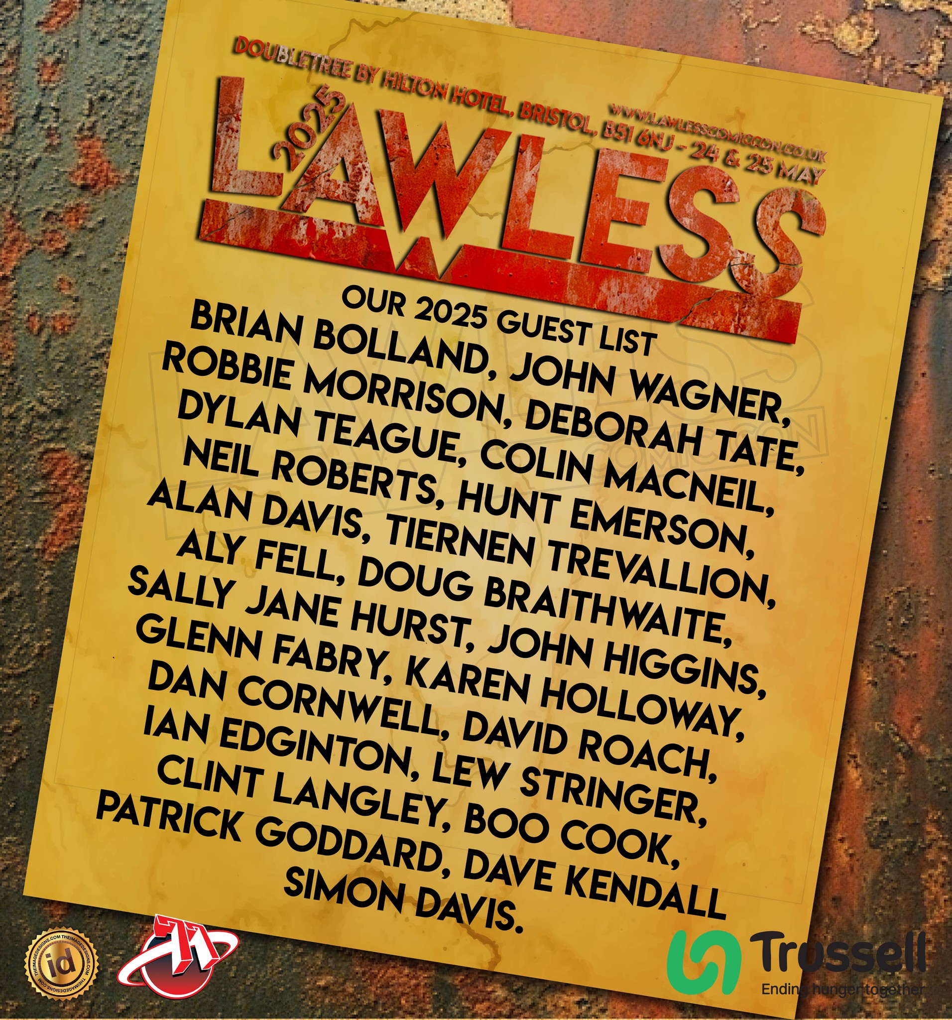 Lawless Returns To Bristol Celebrating 2000 AD At The Double Tree Hotel ...